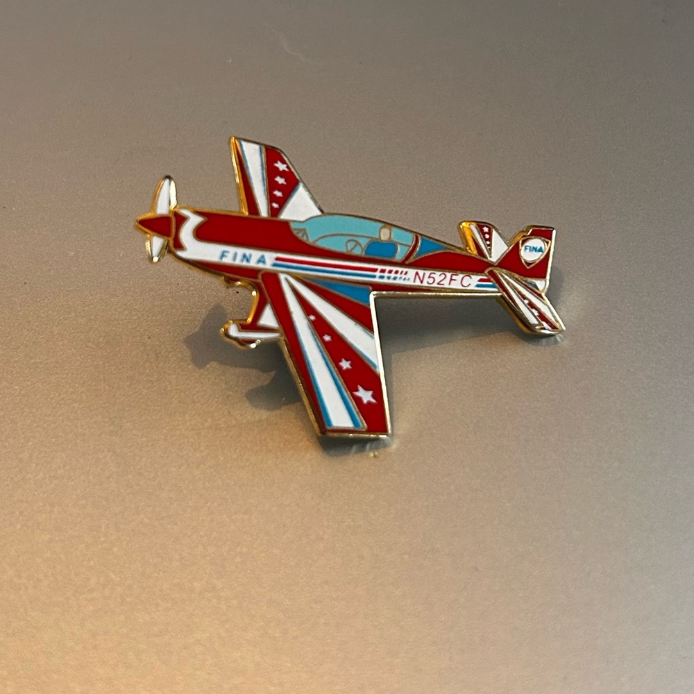 N52fc Fina Jan Collmer Airplane Vintage Lapel Pin - Gem
